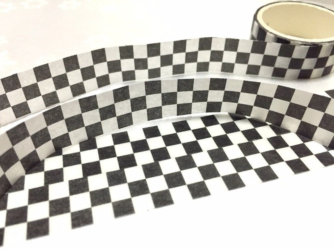 Checkerboard Pattern Washi Tape 3M Black and White Gingham Checkered ...