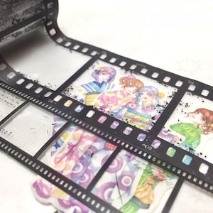 Movie Film Strip Sticker Tape Photo Film Strip Filmstrip Transparent ...