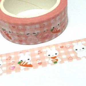 Carrot Rabbit Washi Tape 8M Rabbit Themed Cute Farm Animal Cartoon ...