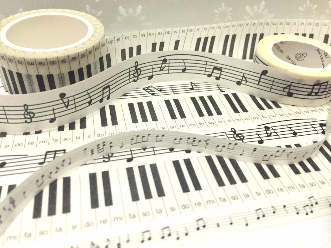 Music Themed Washi Tape Music Notes Black Music Symbol Melody Musical ...