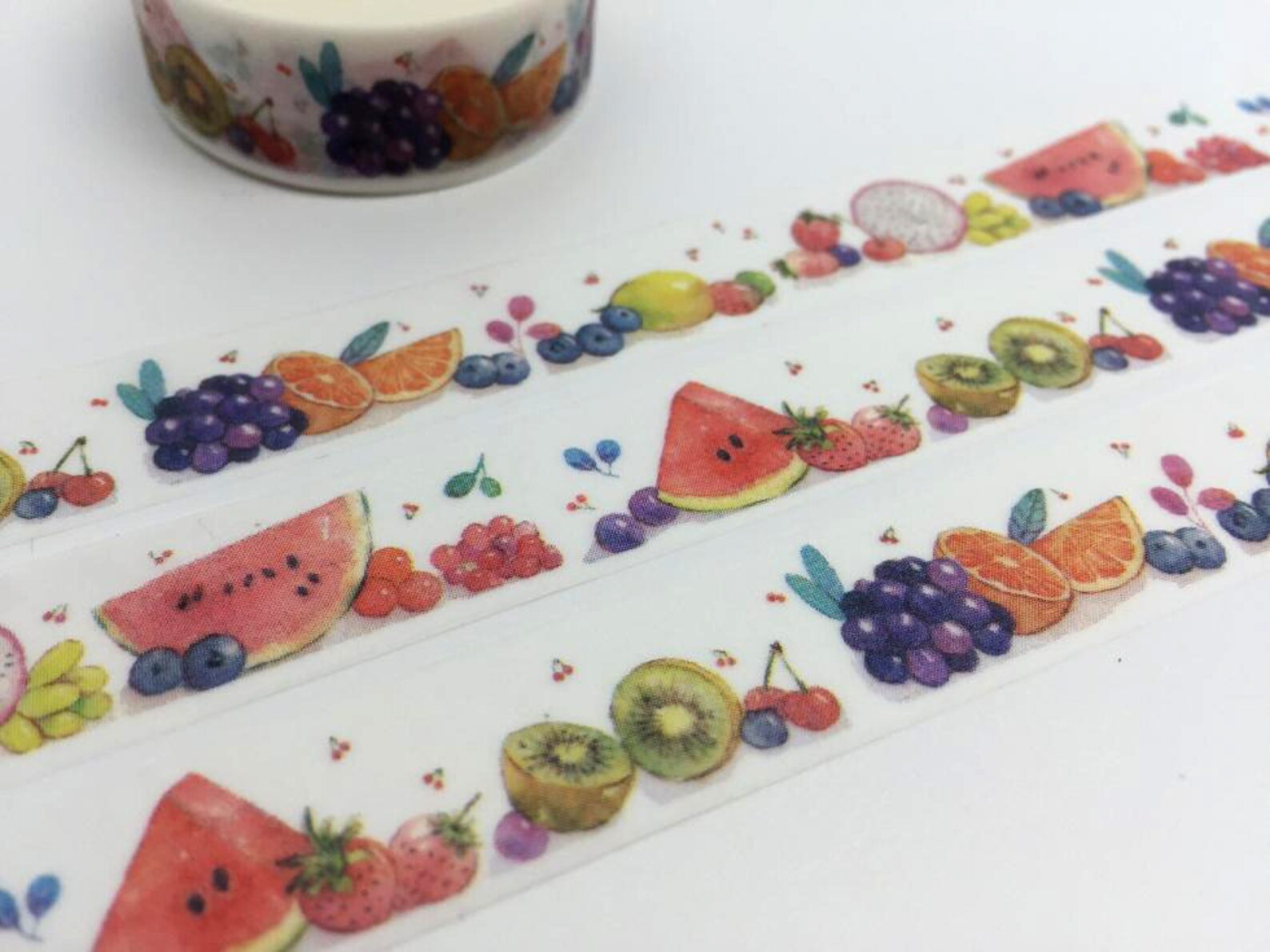 Fruit Washi Tape 10M Mixed Fruit Strawberry Watermelon Grapes - Etsy
