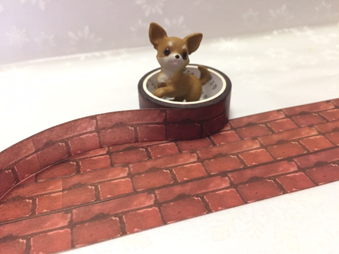 Red Brick Washi Tape 3M Raw Brick Pattern Brick House Wall Sticker ...