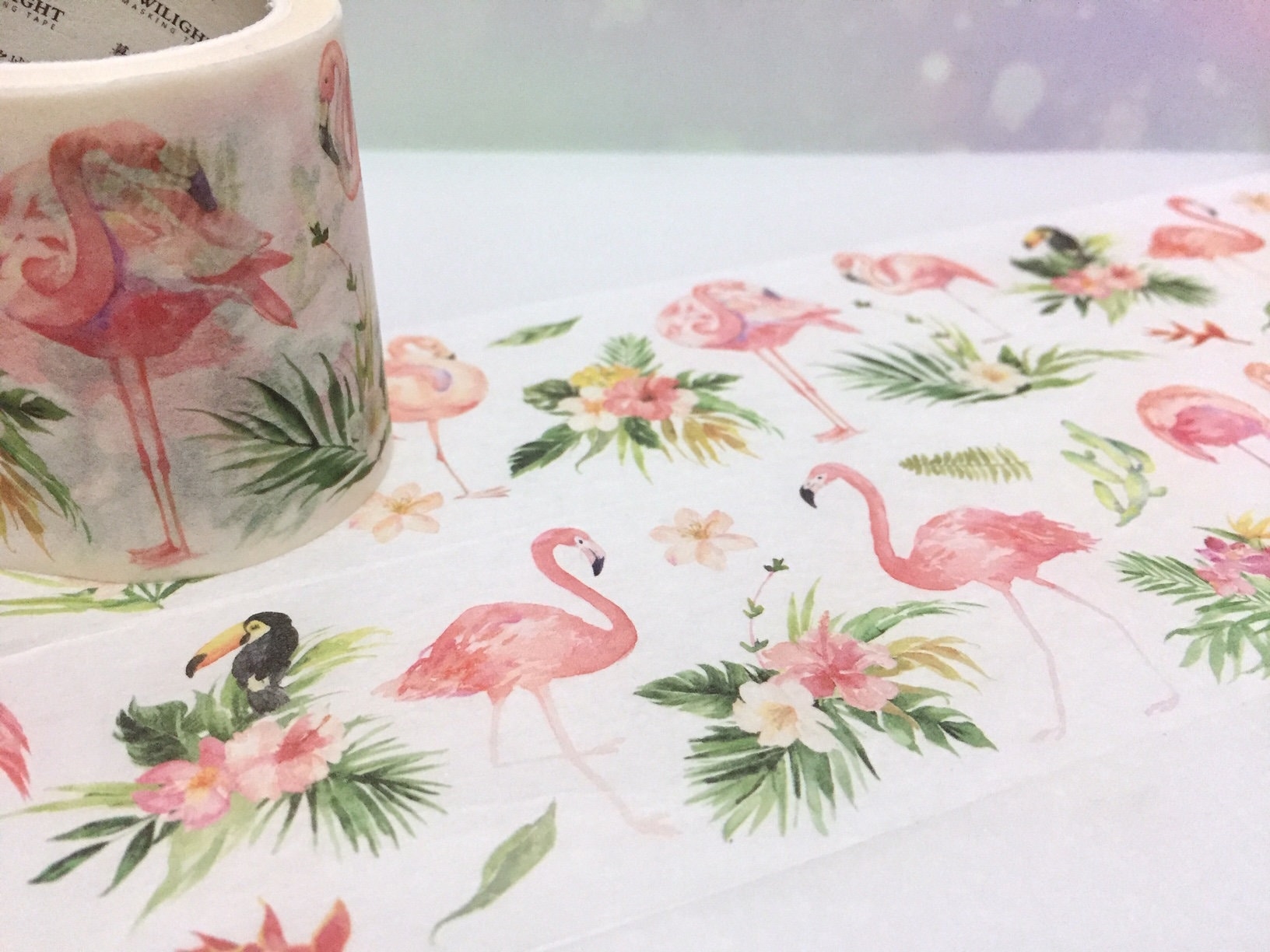Flamingo Wide Washi Masking Tape 7M X 5cm Toucan Bird Pink Bird Cute ...