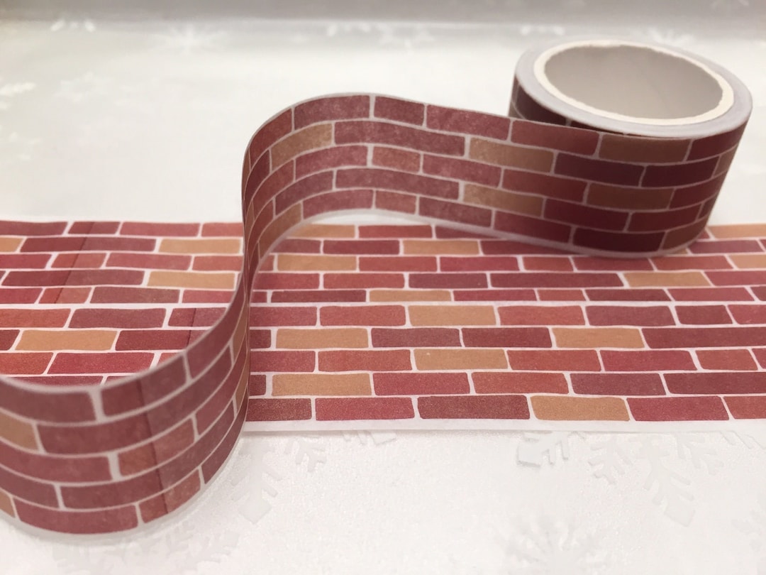 Red Brick Washi Tape 5M X 2.5 Cm Brown Brick Pattern Brick House Wall ...