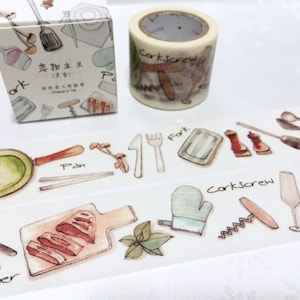 Food Planner Washi Tape 7M X 3cm Food Theme Dining Cooking Chef Decor ...