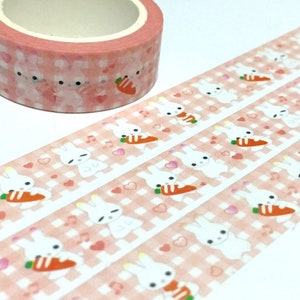 Carrot Rabbit Washi Tape 8M Rabbit Themed Cute Farm Animal Cartoon ...