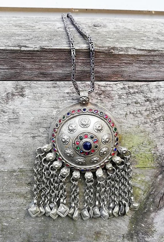 prachtige oude ketting - Gem