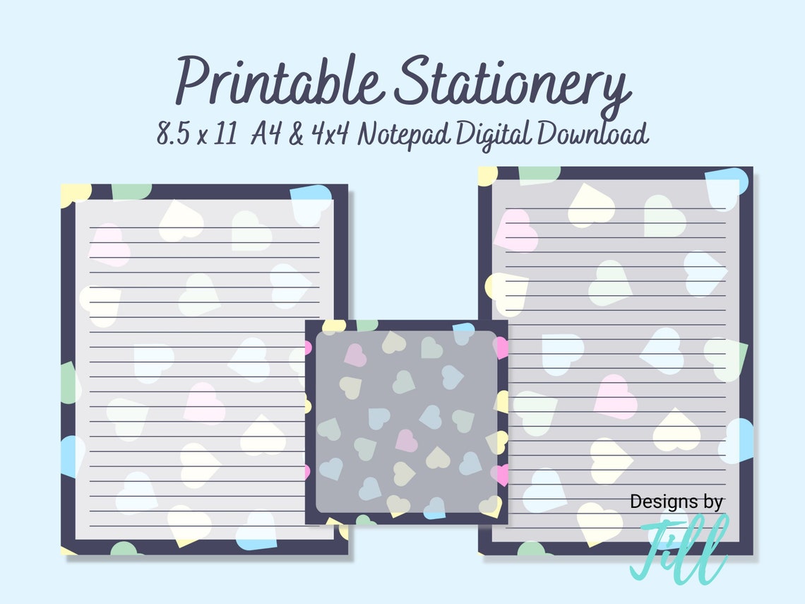 Printable Stationery, Printable Paper, Printable Lined Paper, A4 ...