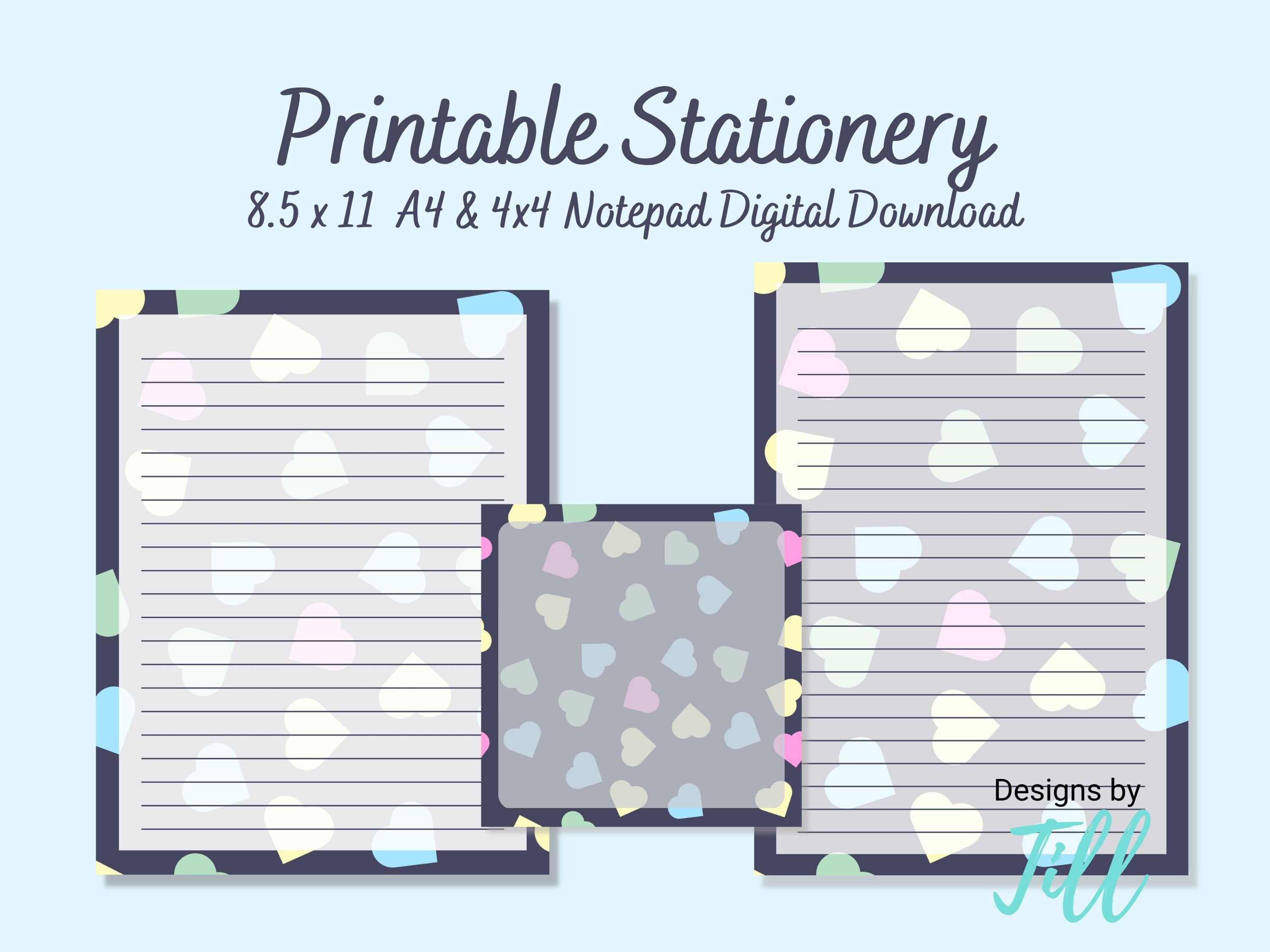 Printable Stationery, Printable Paper, Printable Lined Paper, A4 ...