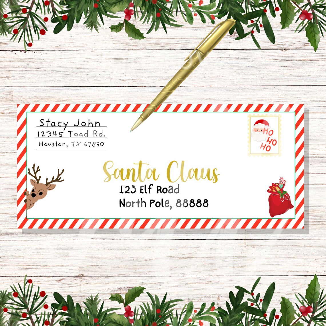 Letter to Santa, Printable Christmas List, Letter for Santa, Christmas ...