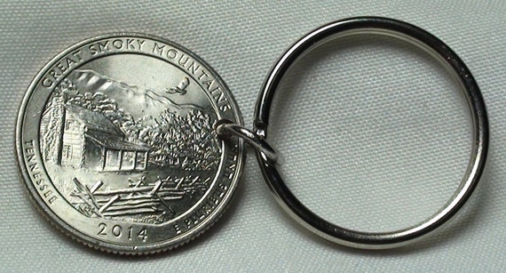 Great Smoky Mountains National Park Quarter KEYCHAIN 2014 - Etsy Hong Kong