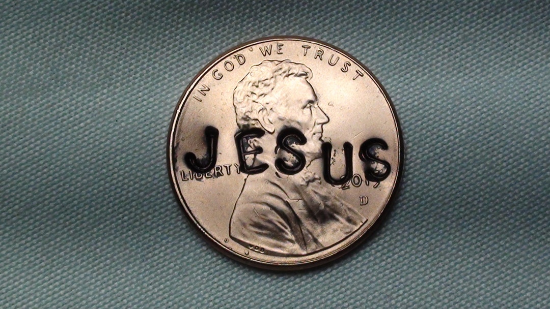Lucky Penny Stamped JESUS, Worship, Prayer Coin, Prayer Penny ...