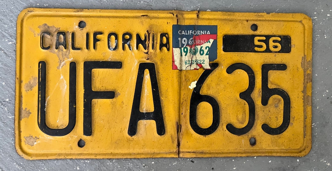 California License Plate, Vintage License Plates, CA License Plates ...