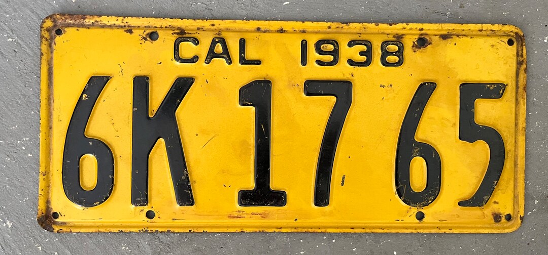 California License Plate, Vintage License Plates, CA License Plates ...