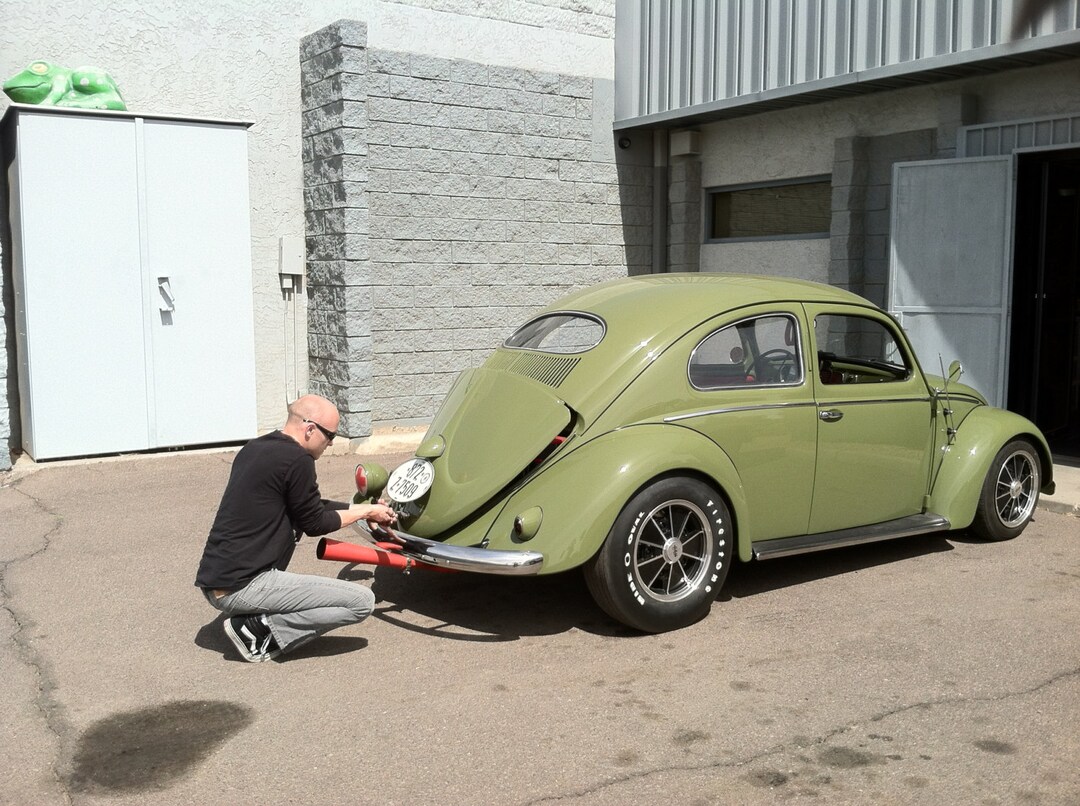 Photograph of Man Working on VOLKSWAGEN BEETLE, VW Bug, Volkswagen, Vw ...
