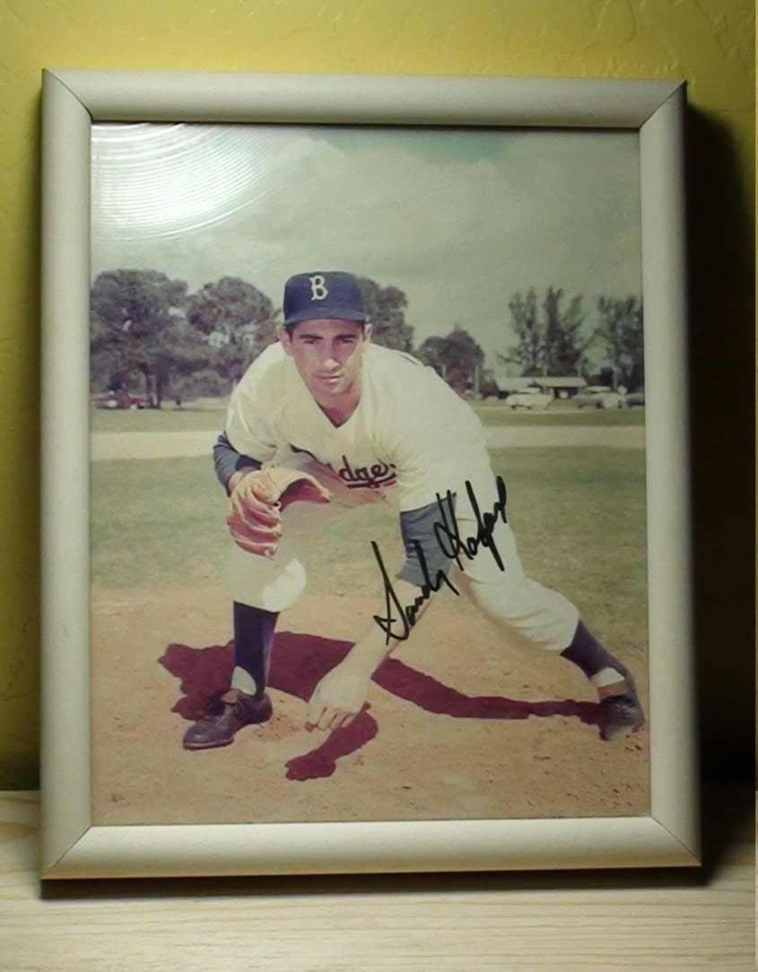 Sandy Koufax Autographed Photo FRAMED Brooklyn Dodgers MLB - Etsy