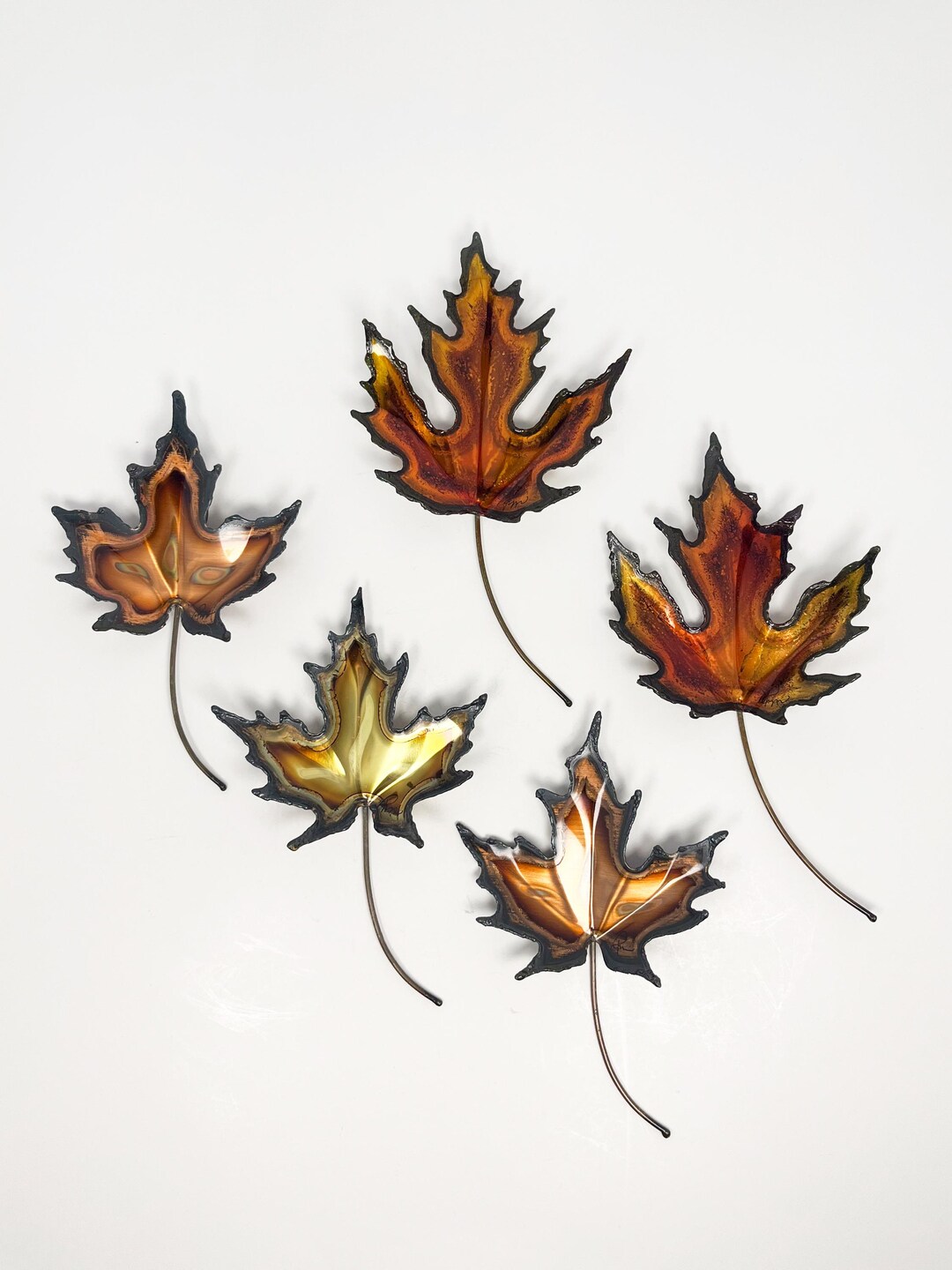 Allan Ryan Copper Canadian Maple Leaves Wall Art - Vintage 80s ...