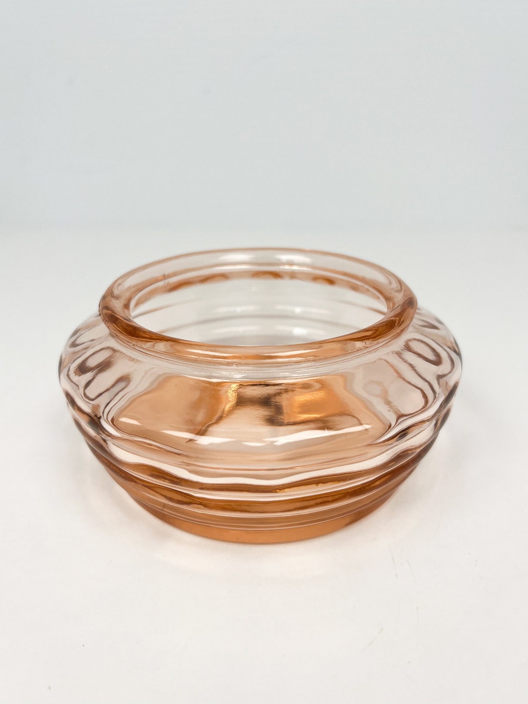Vintage Depression Glass Pink Candy Bowl - Etsy