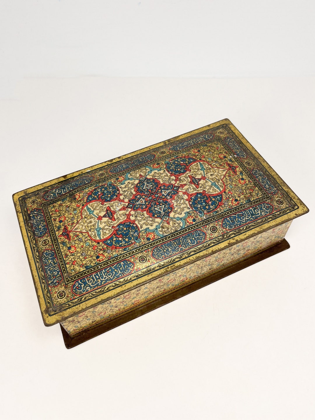Antique Art Deco 1920's Floral Candy Tin by Canco - Etsy
