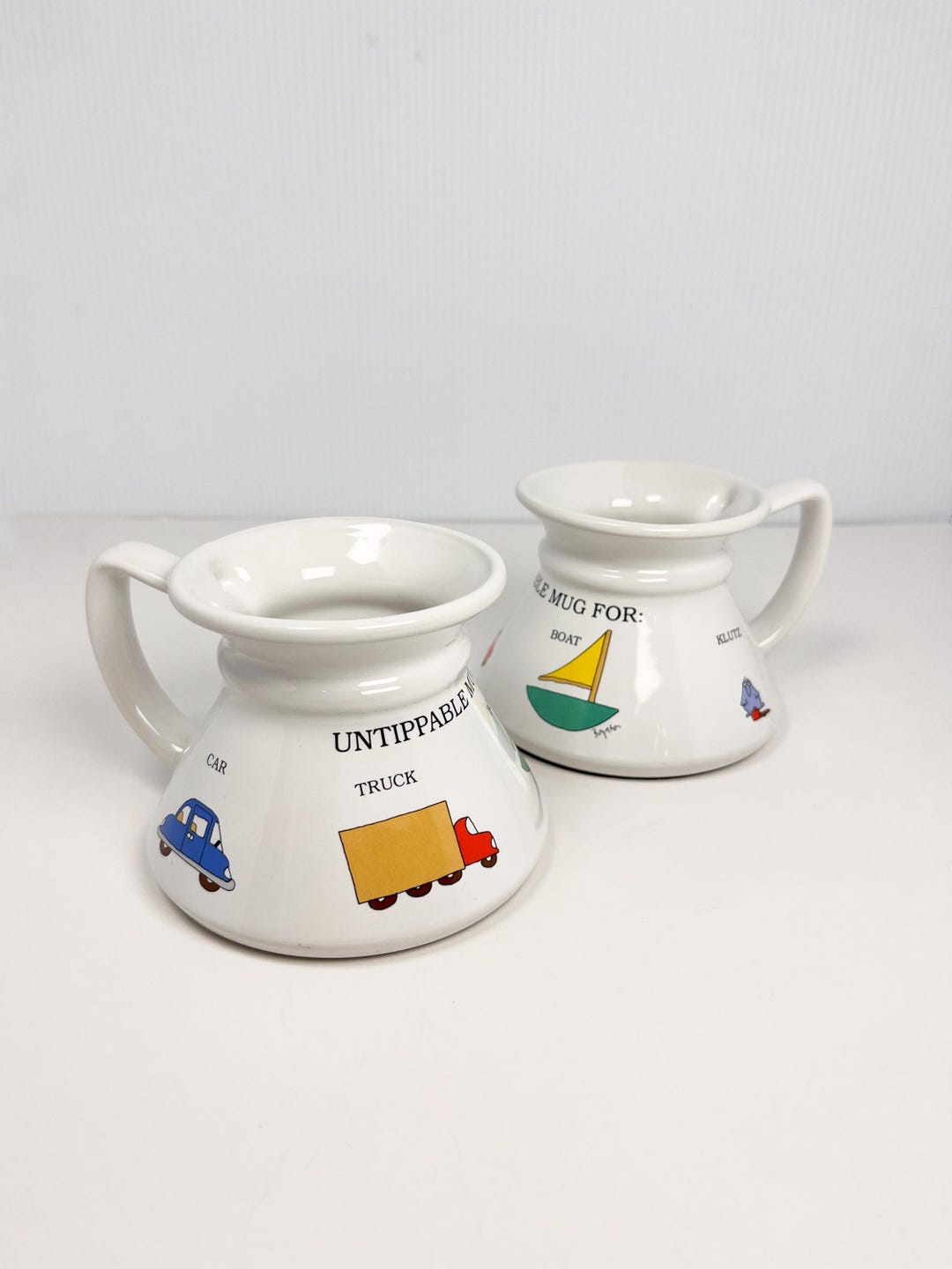 Vintage Untippable Mugs for Car, Trucks, Boat, and Klutz - No Slip ...