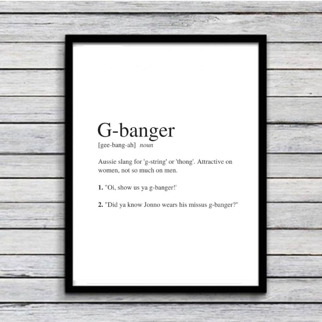 G-banger | Art Print | Australian Humour | Funny Art | A4 Unframed ...