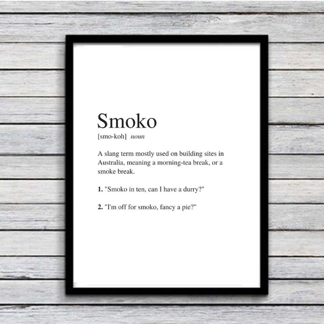 Smoko | Art Print | Australian Humour | Funny Art | A4 Unframed - Free ...