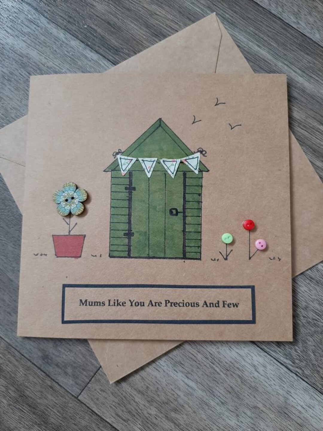 Mothers Day Mum Birthday Card Shed Flowers-garden-personalised-card ...