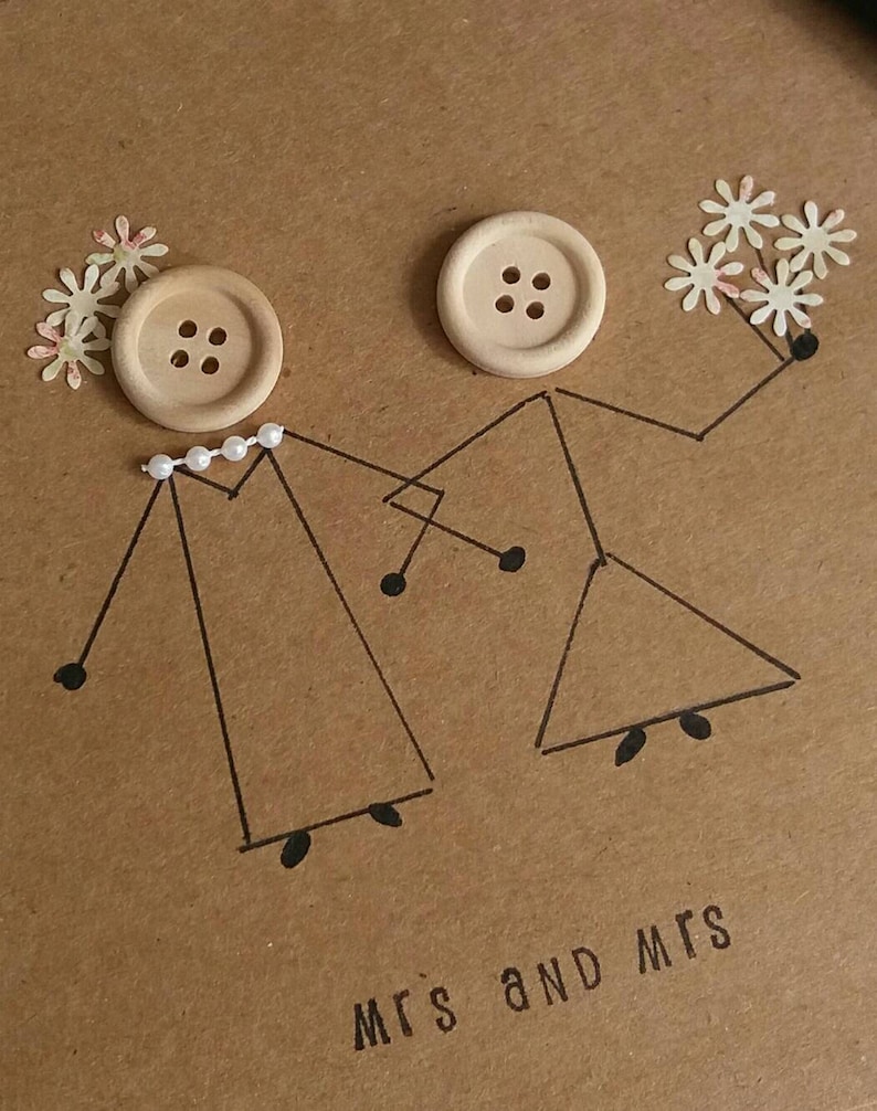 Gay Wedding Same Sex Wedding Card Mrs And Mrs Gay Couple Marriage Civil