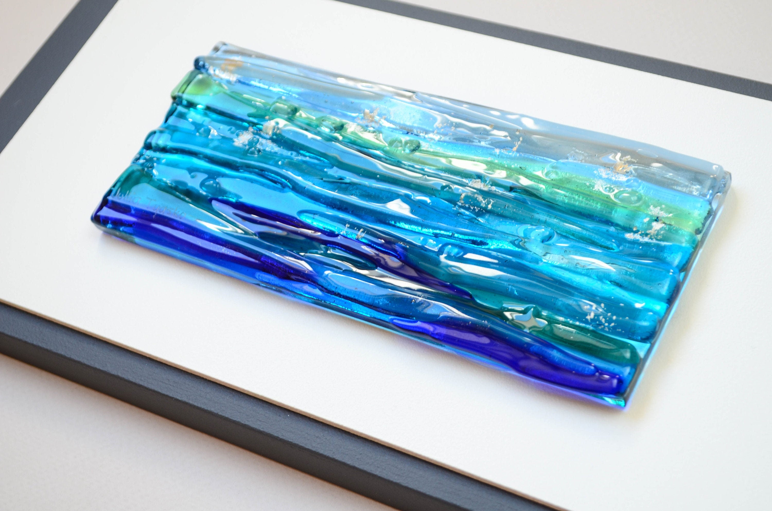 Ocean decor Glass wall art Coastal decor Beach art Modern wall | Etsy