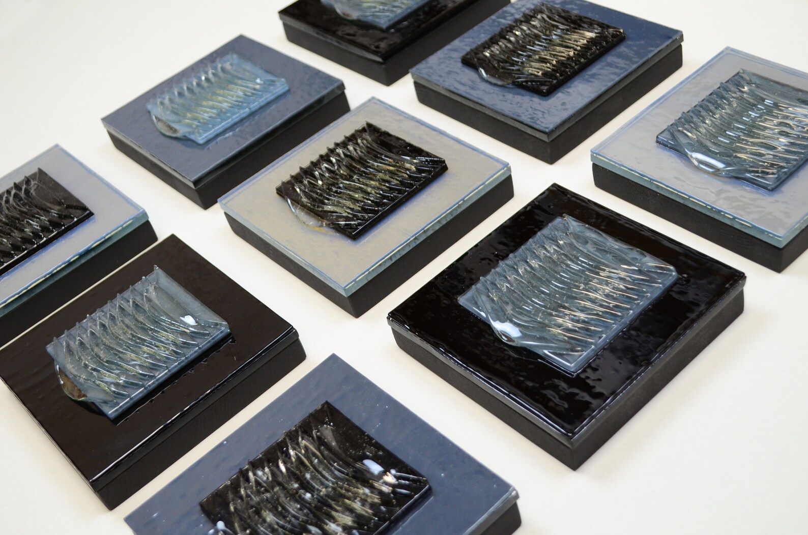 Modern Glass Art Contemporary Glass Wall Art Glass Art Fused - Etsy