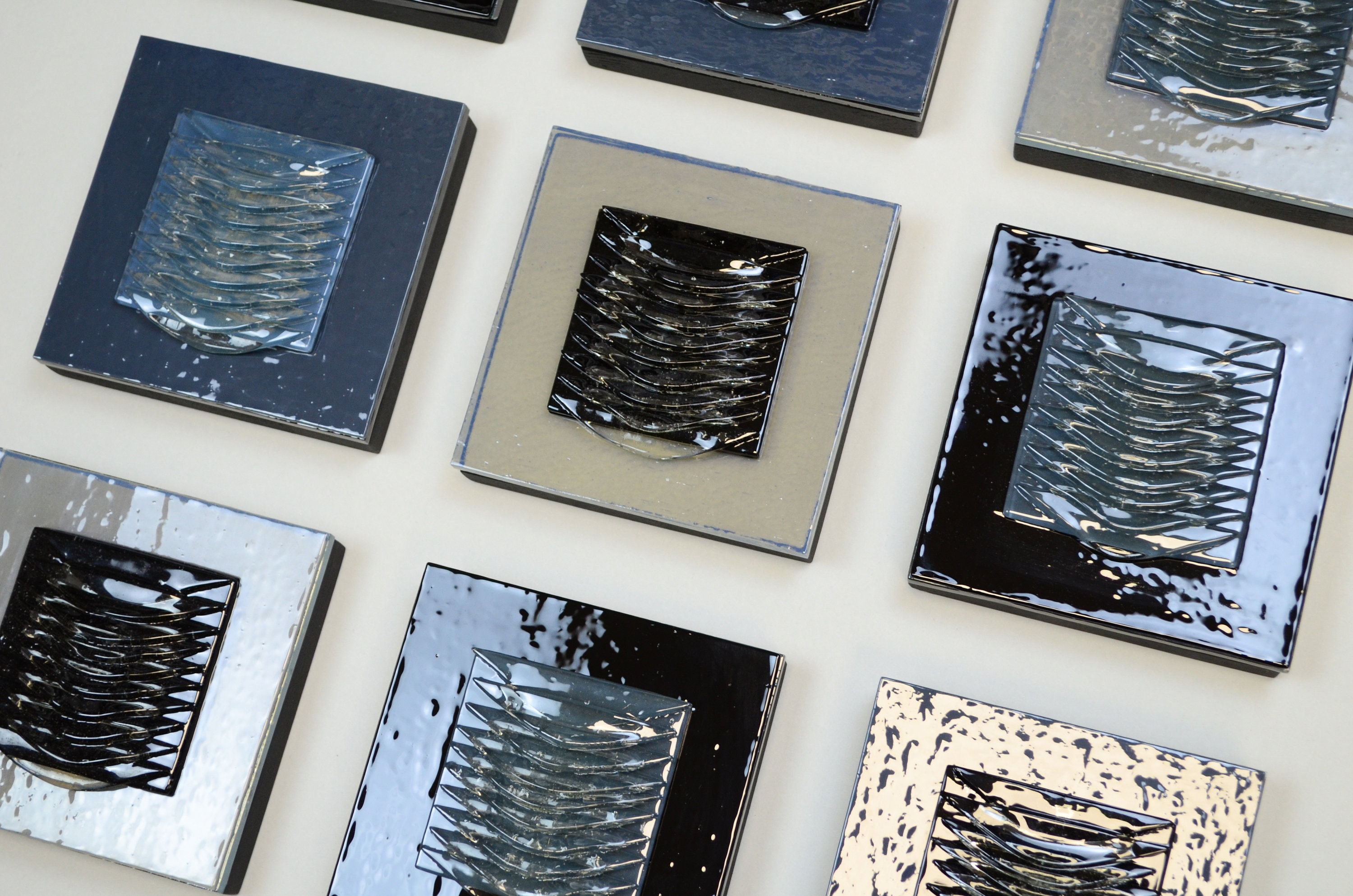 Modern Glass Art Contemporary Glass Wall Art Glass Art Fused - Etsy