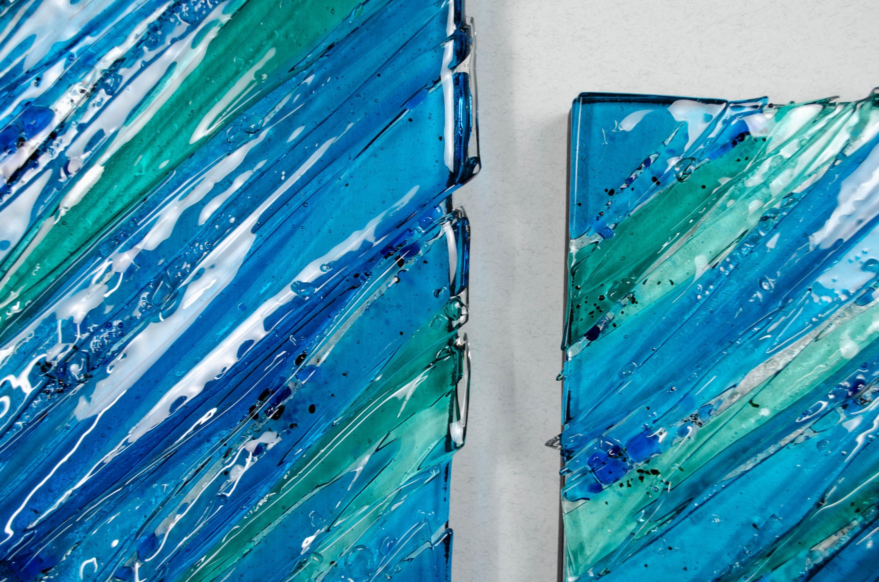 Modern Glass Art Modern Fused Glass Wall Art Contemporary Glass Art ...