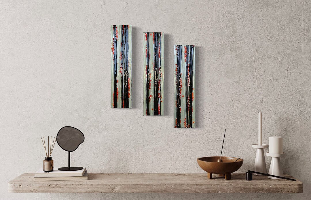 Modern Glass Art Glass Art Fused Glass Wall Art Wall Installation Art ...