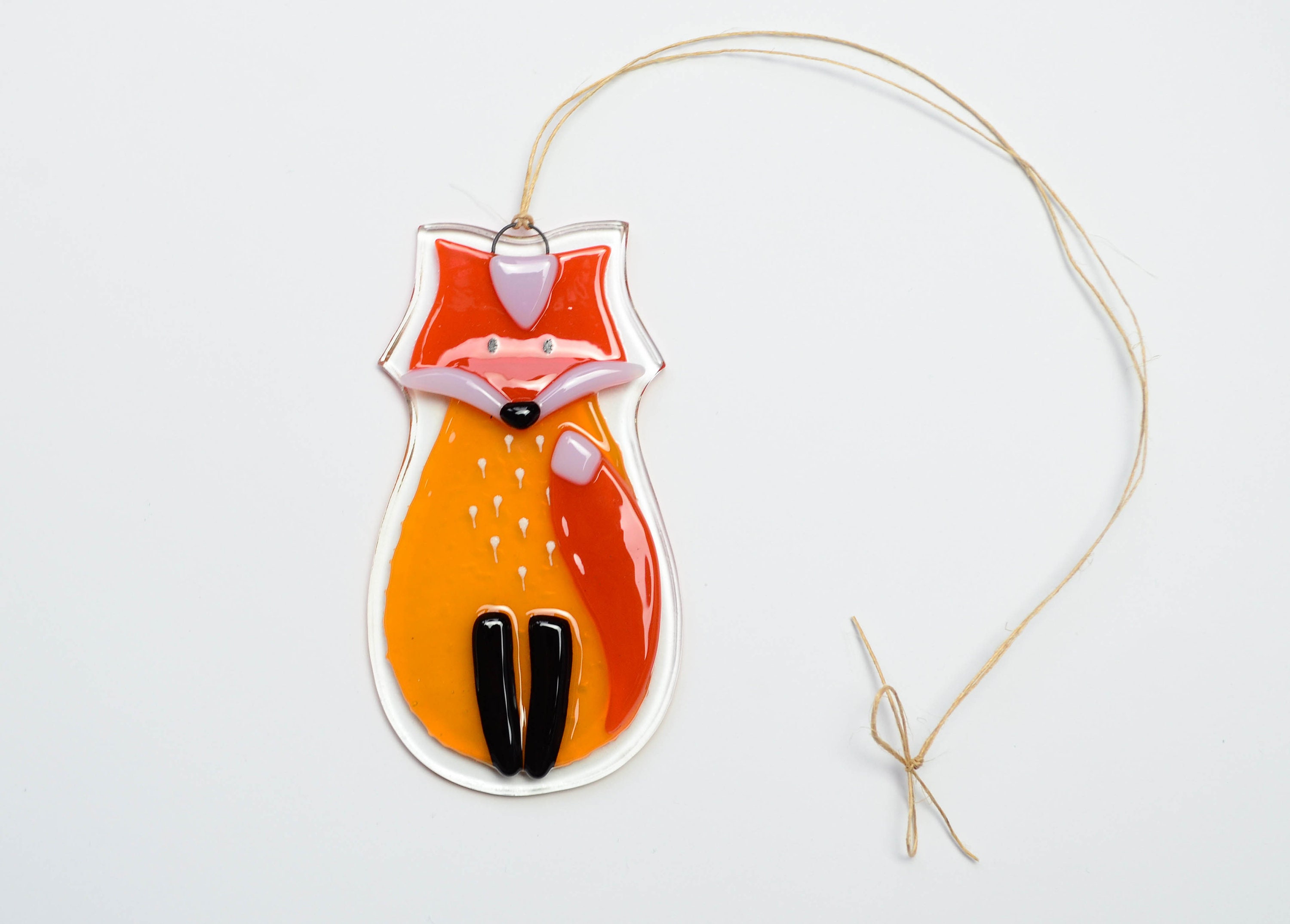 Fox Ornaments Christmas Ornaments Fused Glass Ornaments Xmas - Etsy UK