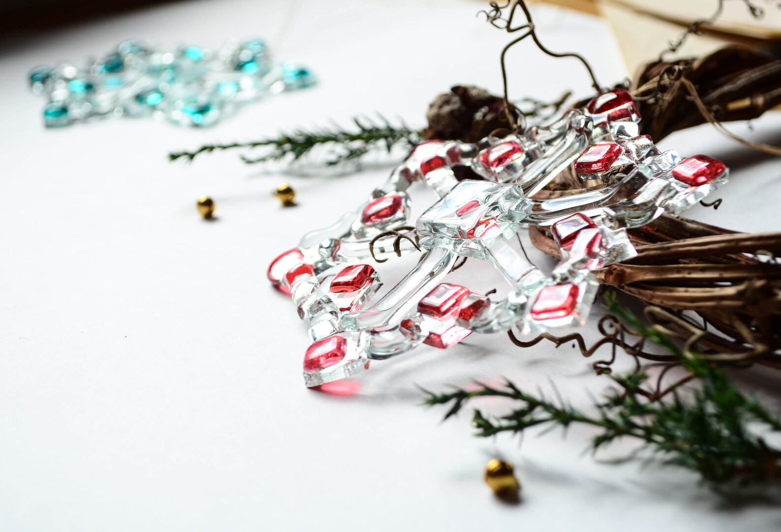 Glass Snowflakes Holiday Decor Fused Glass Ornaments Christmas ...