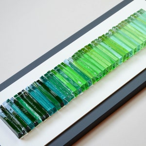 Modern Glass Art Green Wall Art 3D Wall Art Glass Art Fused Glass Wall ...