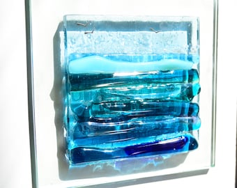 Glass wall art | Etsy