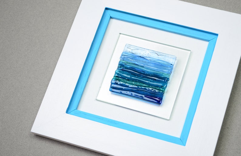 Glass Wall Art Ocean Art Ocean Glass Art Modern Art Fused - Etsy