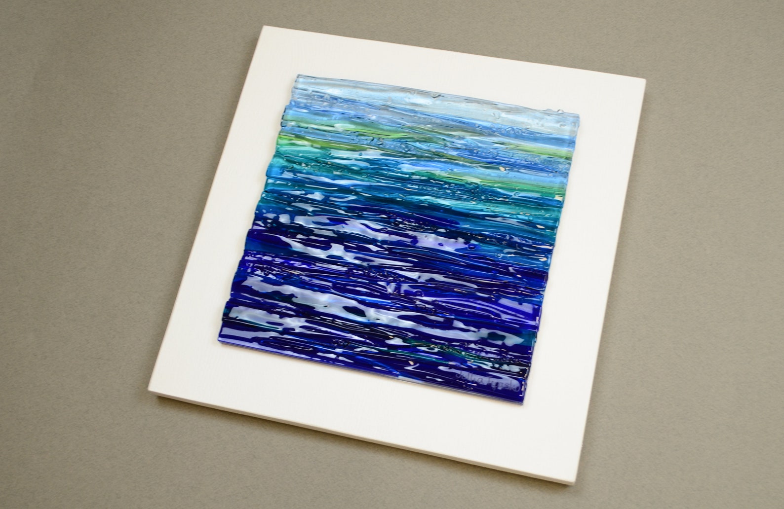 Ocean Glass Wall Art Glass Art Coastal Wall Art Ocean Piece - Etsy