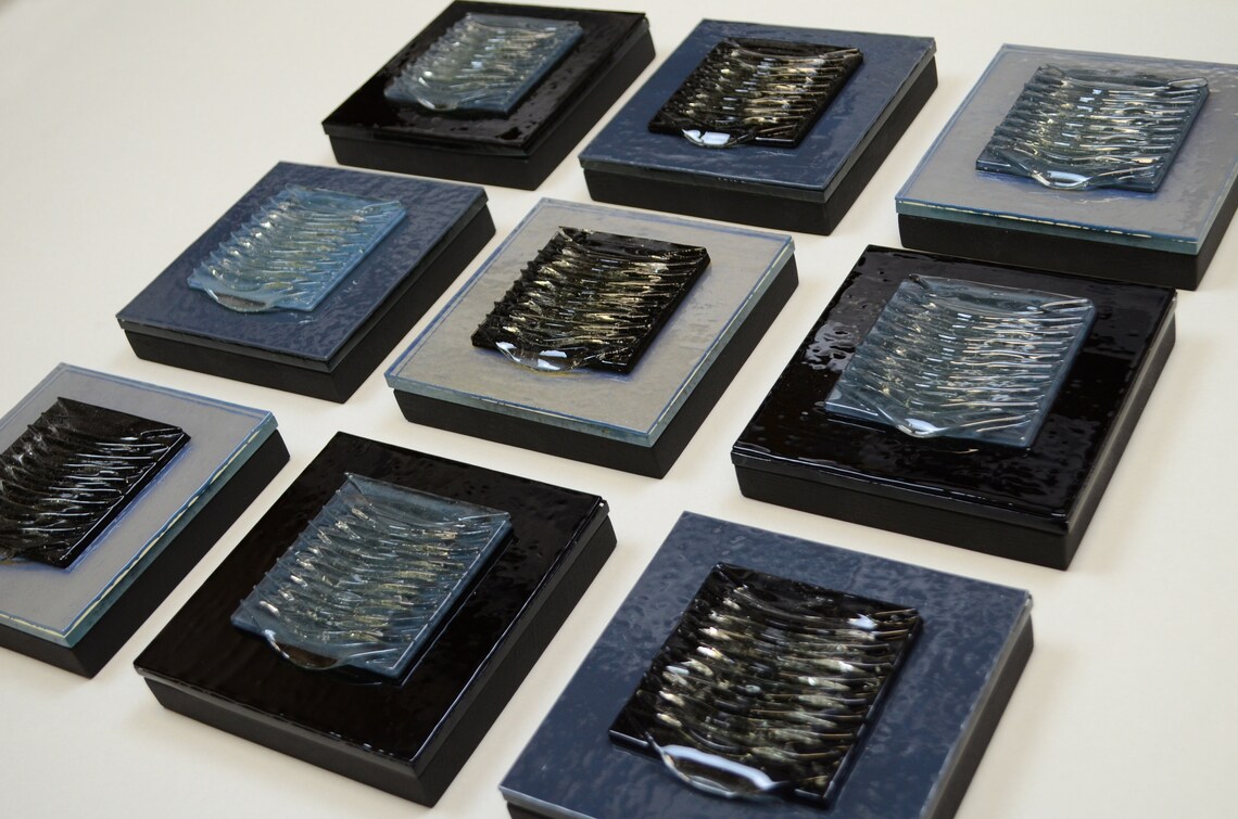 Modern Glass Art Contemporary Glass Wall Art Glass Art Fused - Etsy