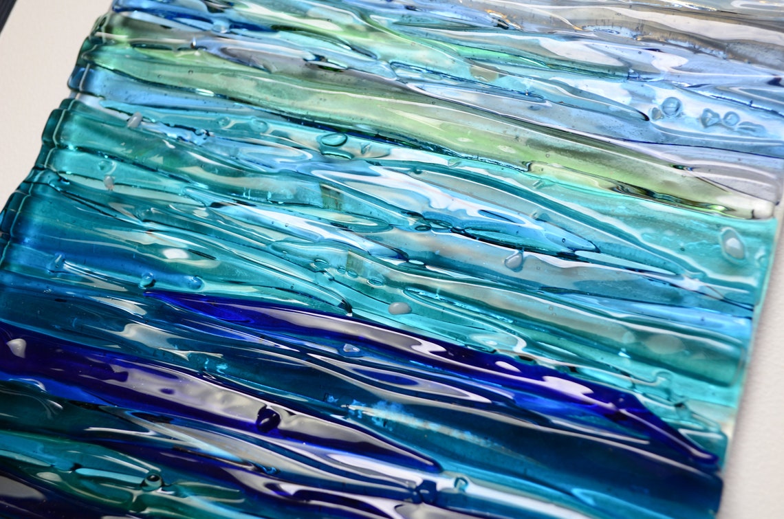 Glass wall art Ocean decor Coastal decor Beach wall art Ocean | Etsy