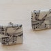 Handmade Cufflinks for Music Lover. Recycled Paper Origami Vintage ...