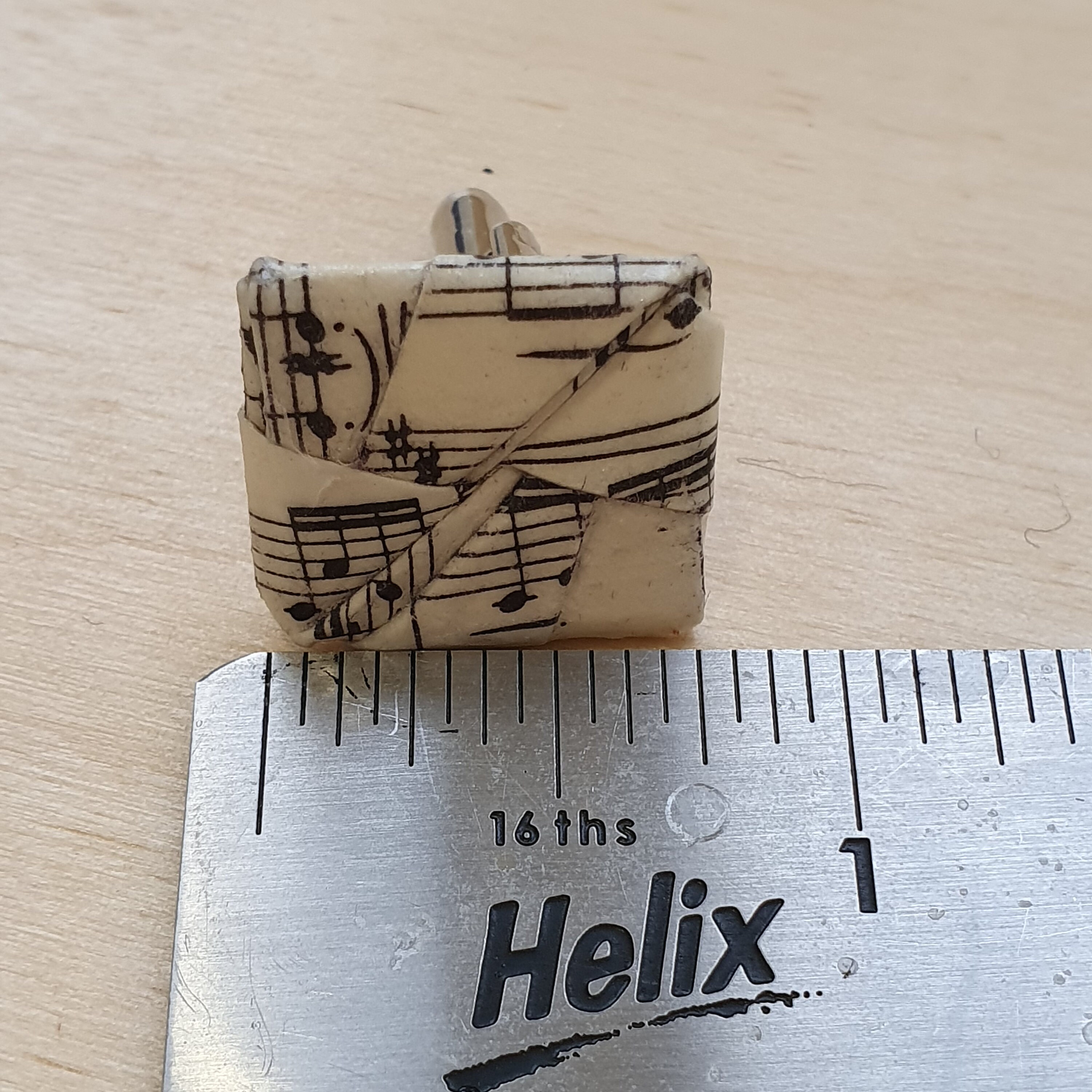 Handmade Cufflinks for Music Lover. Recycled Paper Origami - Etsy