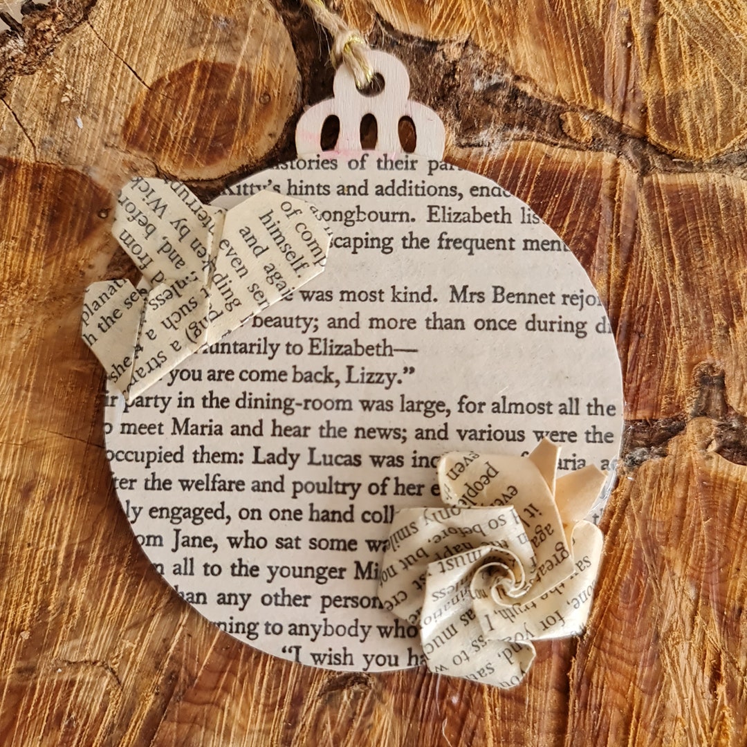 Handmade Pride and Prejudice Recycled Book Page Origami Decoration ...