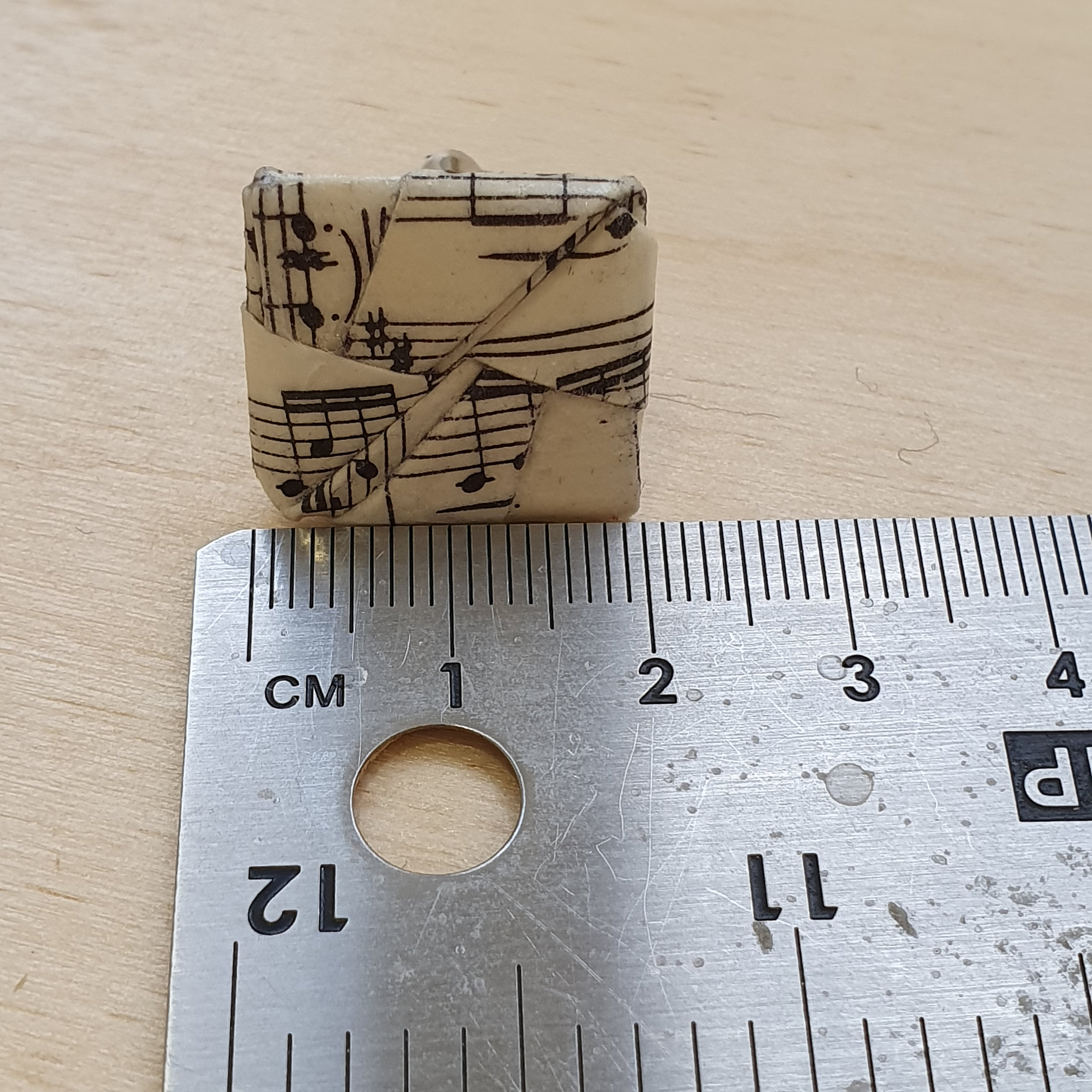 Handmade Cufflinks for Music Lover. Recycled Paper Origami - Etsy