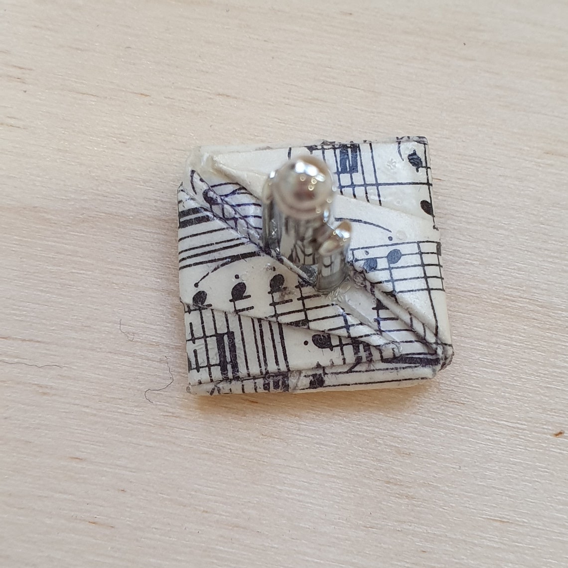 Handmade Cufflinks for Music Lover. Recycled Paper Origami - Etsy