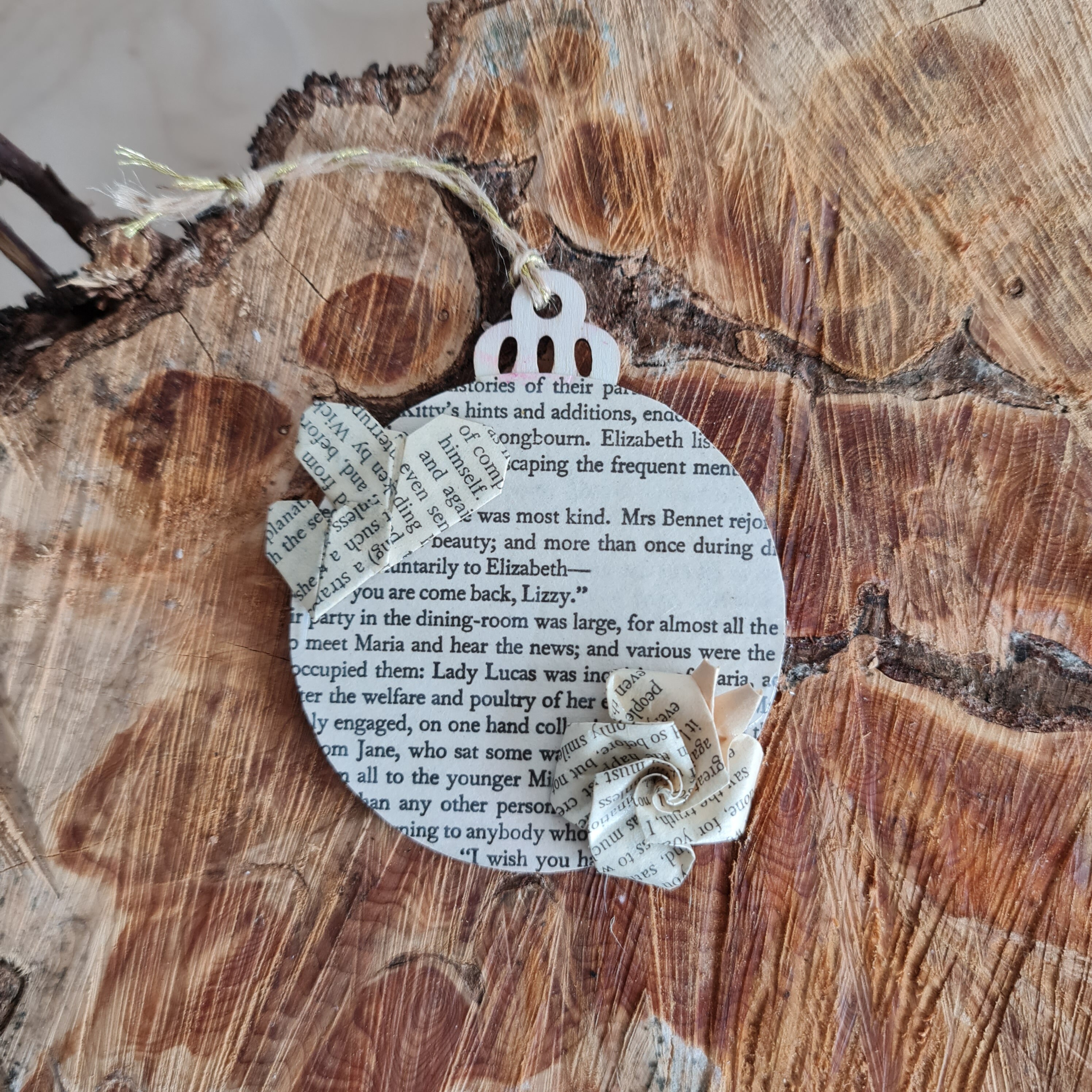 Handmade Pride and Prejudice Recycled Book Page Origami Decoration ...
