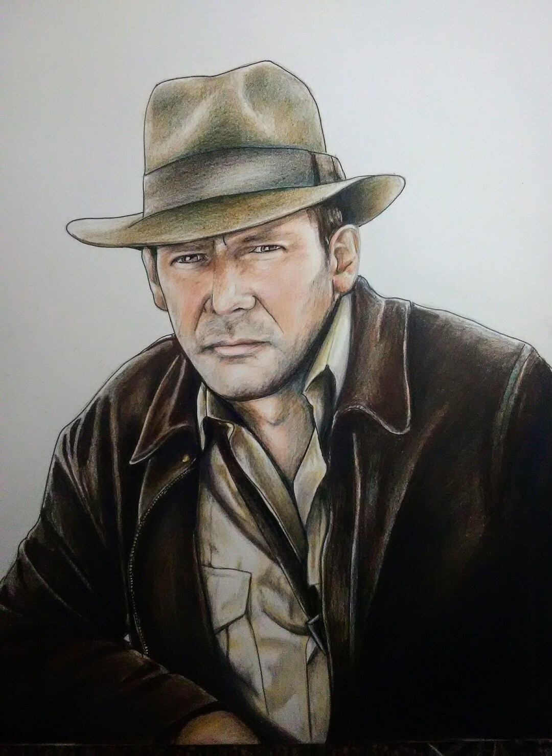 INDIANA JONES by Ellen Walker Art Print Poster A4,A5, A6 Harrison Ford ...