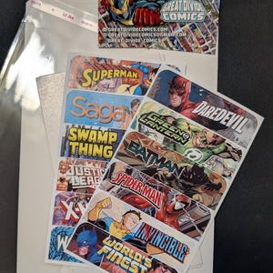 Custom Comic Book Divider Labels: Matte Vinyl Stickers - Etsy