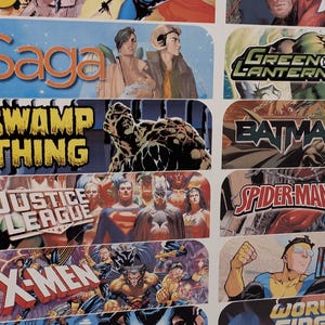 Custom Comic Book Divider Labels: Matte Vinyl Stickers - Etsy